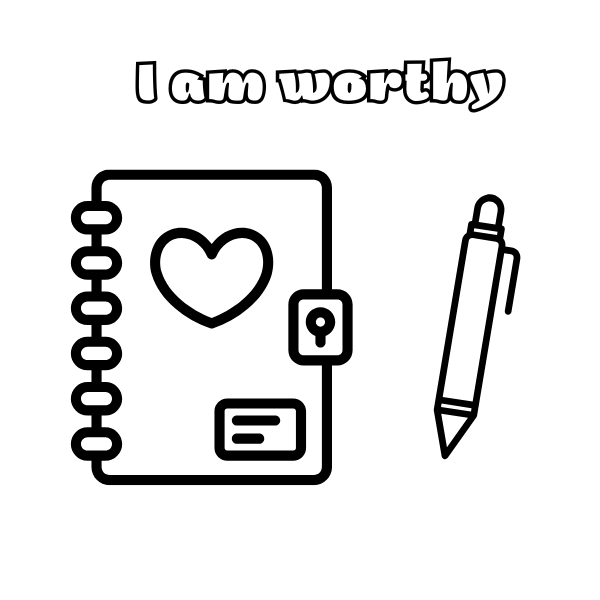 I Am Worthy – Self-Worth Coloring Printable - Madison Colors
