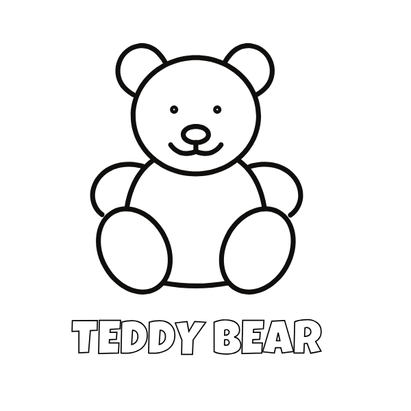 Free Teddy Bear Coloring Page for Toddlers – Printable PDF